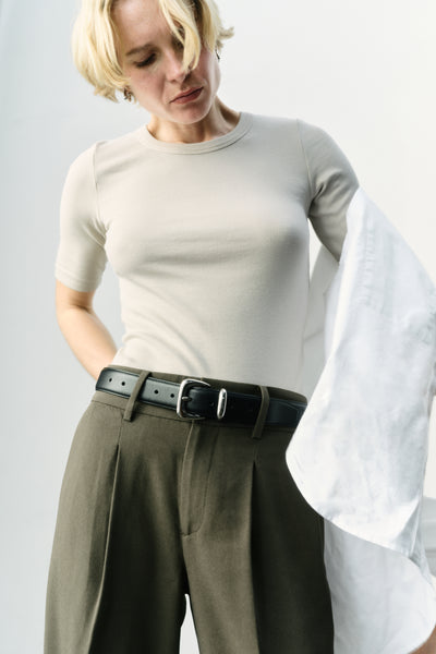 Premium Womens Pima Cotton Ribbed T-Shirt - The Exec - AYR